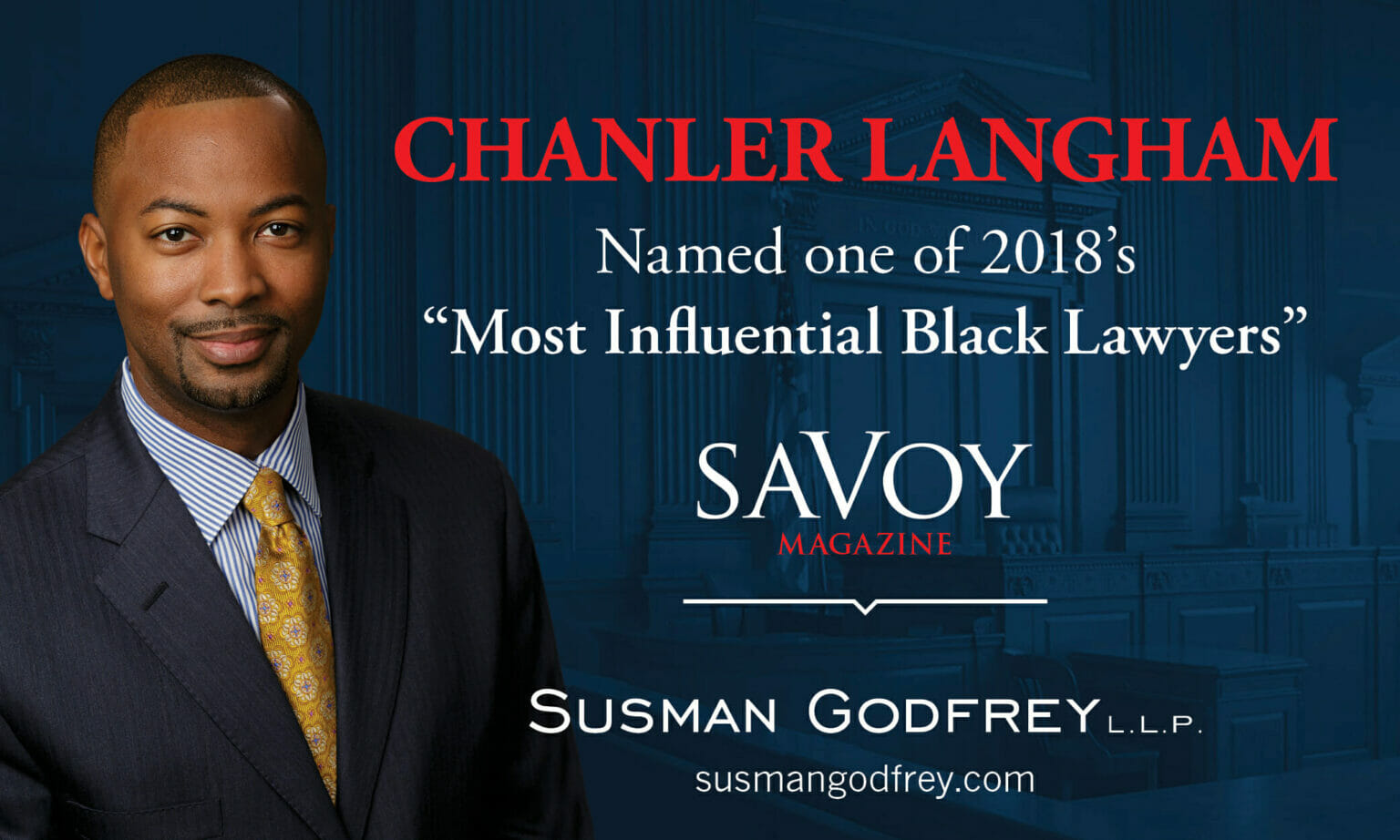 Savoy Magazine Includes Chanler Langham in its “2018 Most Influential ...