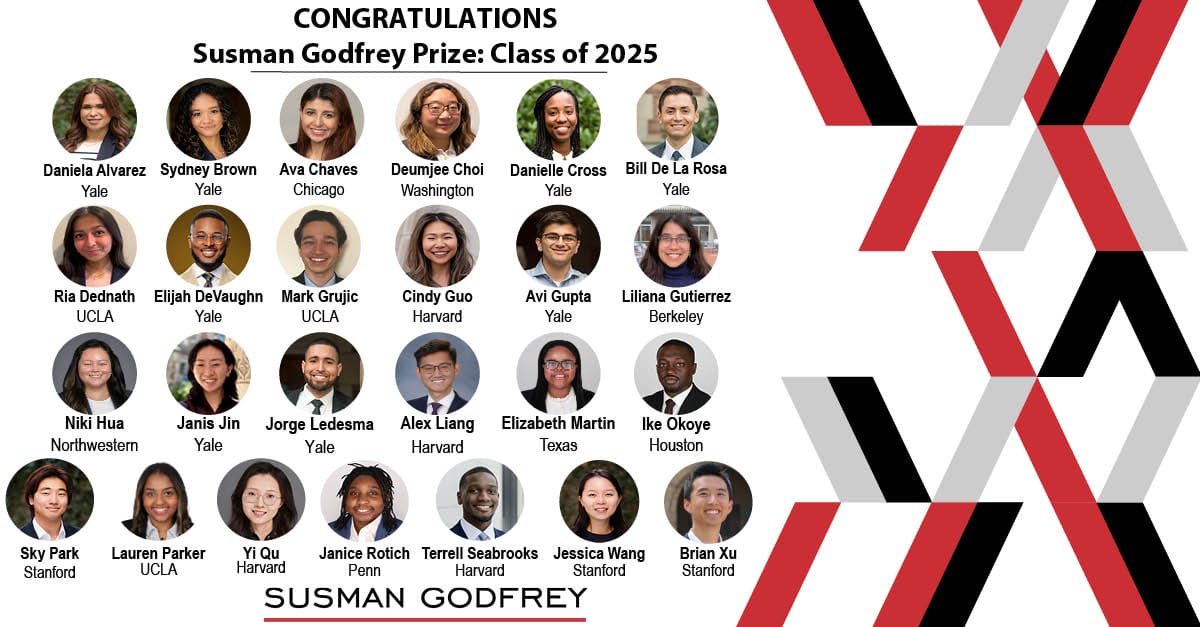Susman Godfrey Announces Recipients of 2025 Susman Godfrey Prize ...